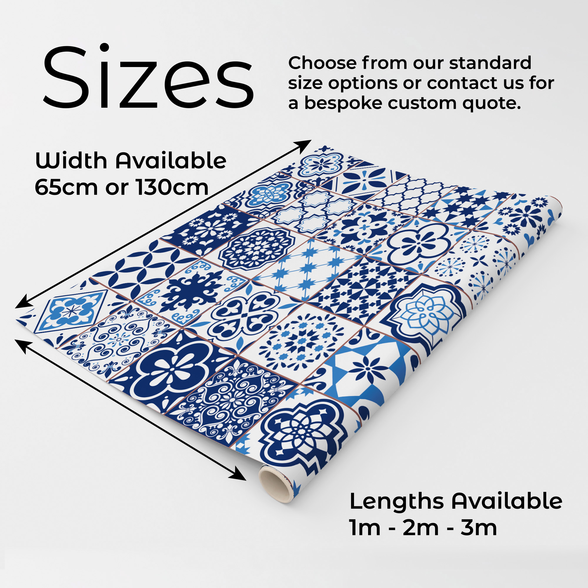 Blue Spanish Tiles Furniture Vinyl Wrap - DecorWrap