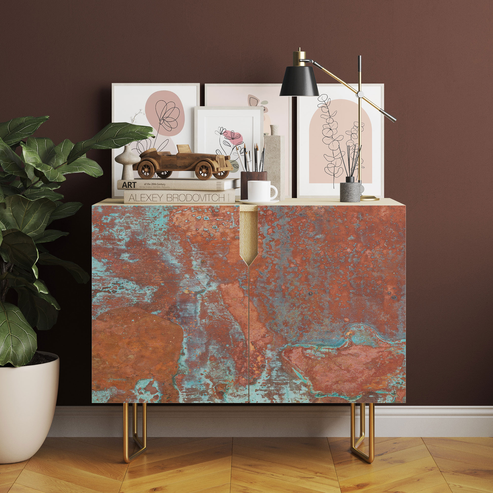 Copper Rusty Metal Self Adhesive Vinyl Wrap - DecorWrap